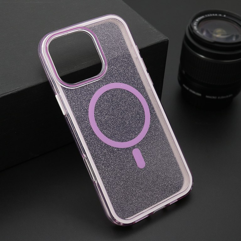Zastitna maska (futrola) CRYSTAL MagSafe - iPhone 16 Pro Max (6.9) ljubicasta (MS)