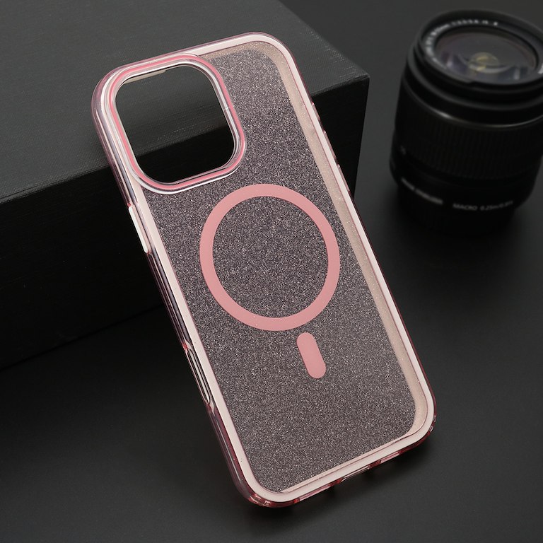 Zastitna maska (futrola) CRYSTAL MagSafe - iPhone 16 Pro Max (6.9) roze (MS)