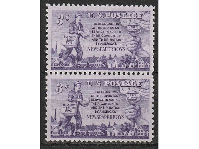 United States-1952-Newspaper Boys` Commemoration-MNH