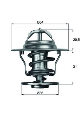 Termostat, rashladna tečnost MAHLE TX 13 71D