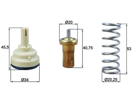 Termostat, rashladna tečnost MAHLE TX 209 80D