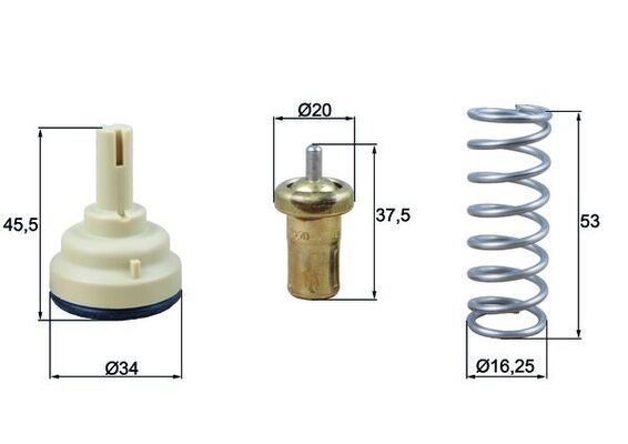 Termostat, rashladna tečnost MAHLE TX 181 105D