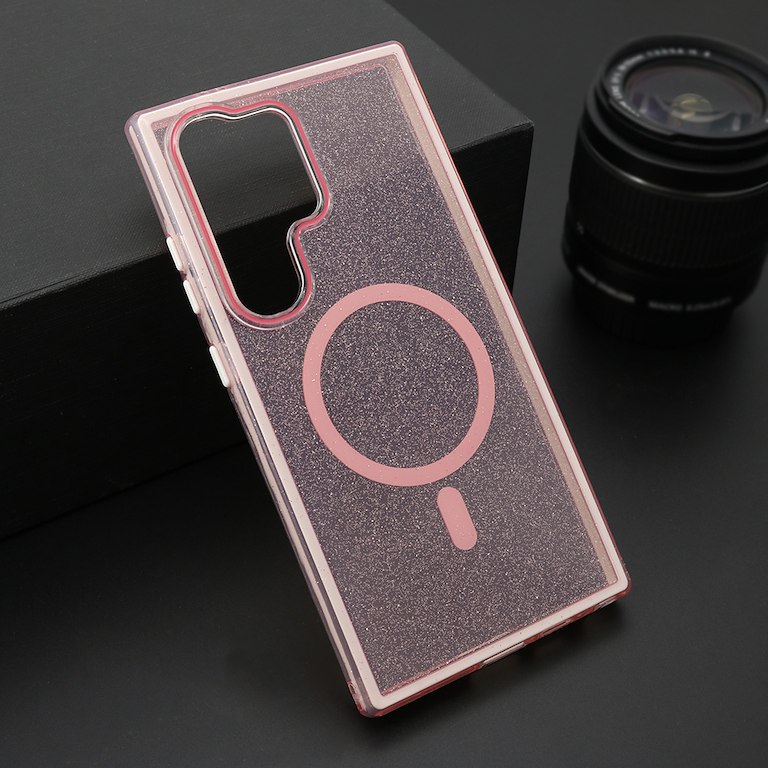 Zastitna maska (futrola) CRYSTAL MagSafe - Samsung S928 Galaxy S24 Ultra 5G roze (MS)