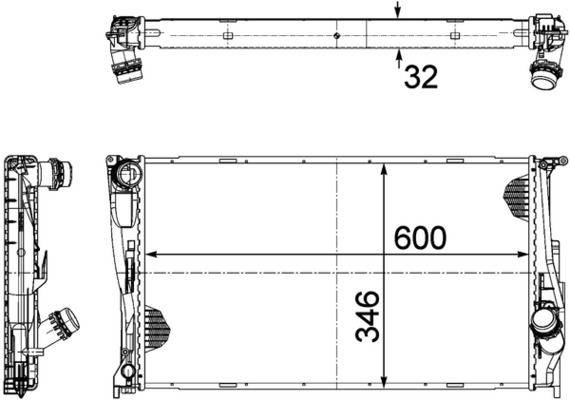 Hladnjak, hlađenje motora MAHLE CR 1085 000P