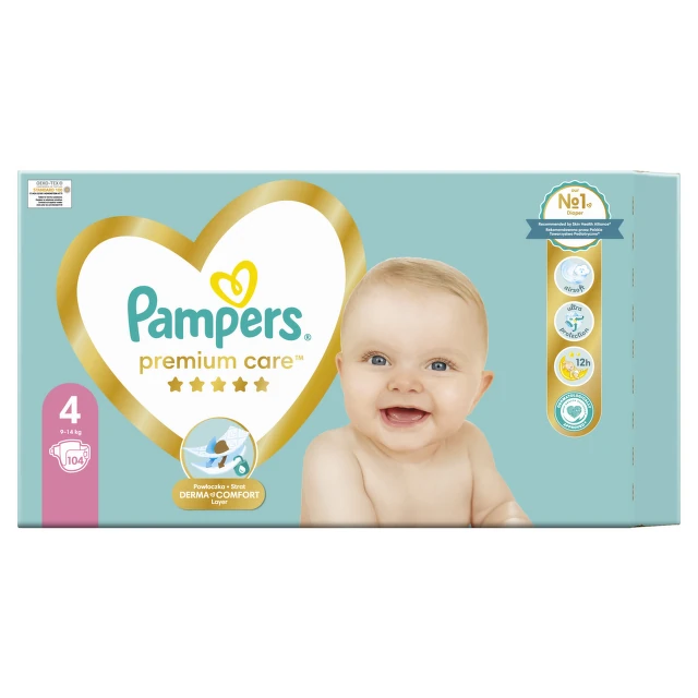 Pampers pelene premium MB 4 9-14kg, 104 komada