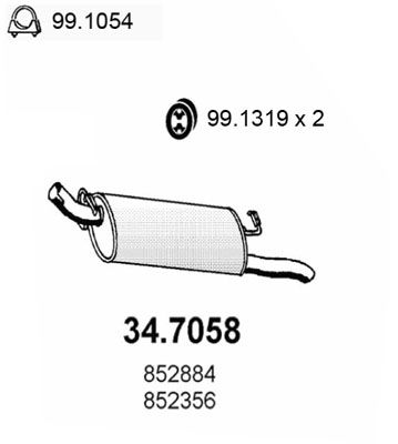 Zadnji izduvni lonac ASSO 34.7058