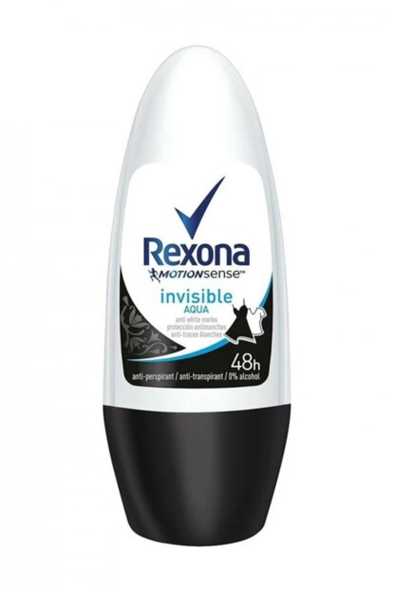 REXONA ROLLON 50ML W INVISIBLE BLACK&WHITE AQUA