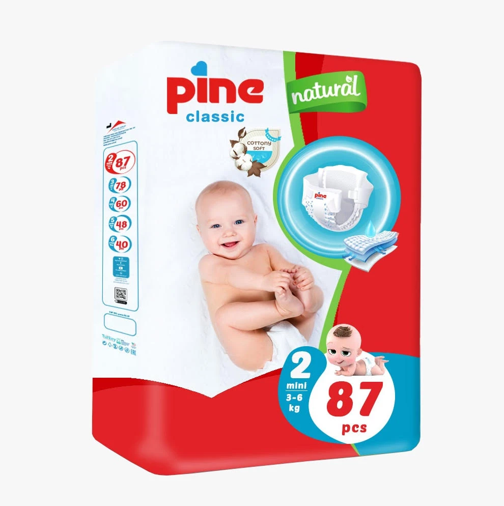 PINE PELENE CLASSIC NATURAL JUMBO 2 3-6KG 87KOM