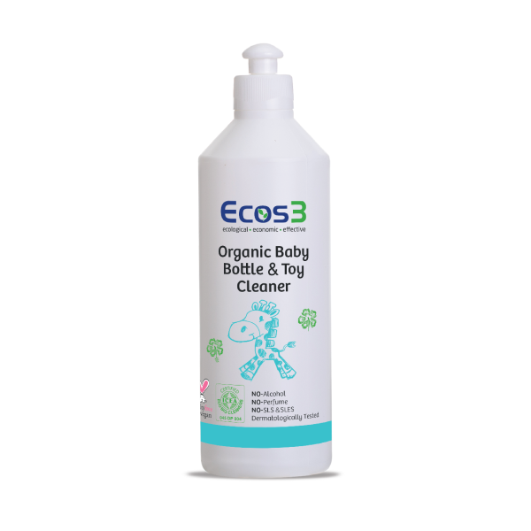 ORGANSKO SREDSTVO ZA PRANJE FLAŠICA, POSUĐA ZA BEBE I IGRAČAKA 500ML ECOS3