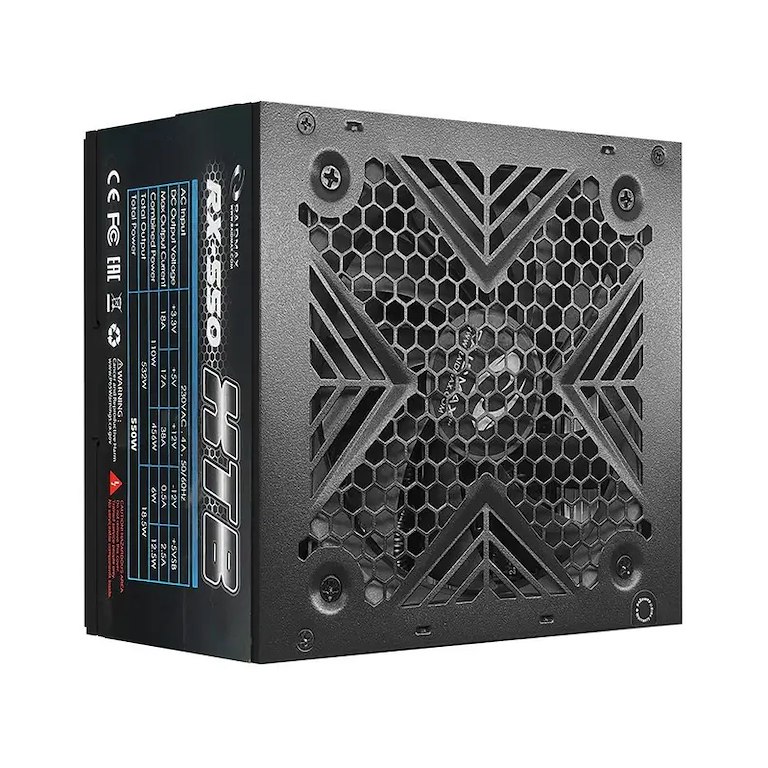 Raidmax 550W RX-550XT(B) Full Black/120mmTC Fan/Retail Pack 39866