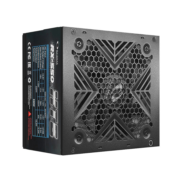 Raidmax 650W RX-650XT(B) Black/120mmTC Fan/SI Bulk 29519
