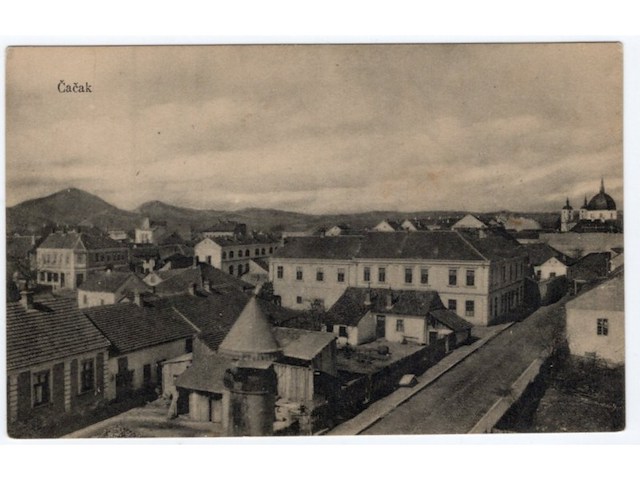 Kraljevina. Razglednica Čačak. Panoramsk pogled