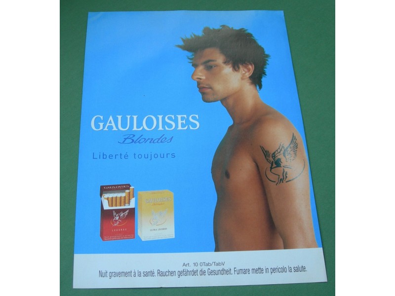 Gauloises Blondes, novinska reklama