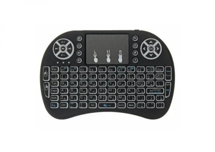 GMB-I8 ** Gembird 2.4GHz Wireless gaming Mini keyboard backlight and TOUCH, punjiva bat. BL-5C (519)