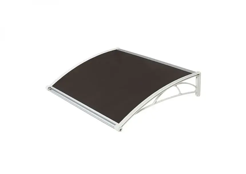 Nadstrešnica Za Vrata 82x120cm Bela Baza Ploča Bronza 6mm