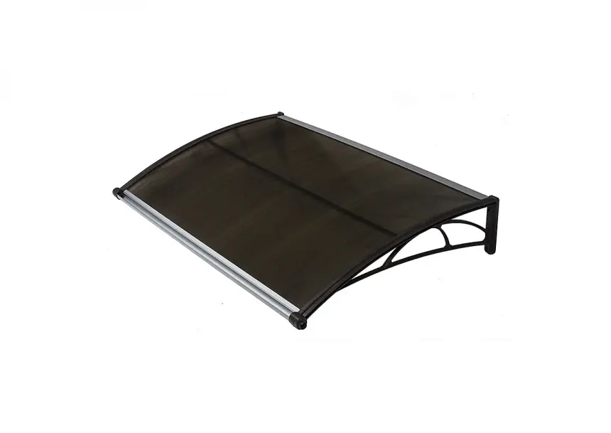 Nadstrešnica Za Vrata 82x120cm Smeđa Baza Ploča Bronza 6mm