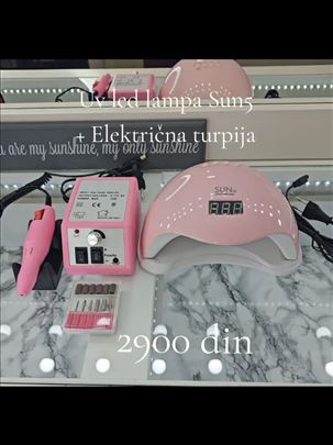 Električna turpija + Uv led lampa Sun 5