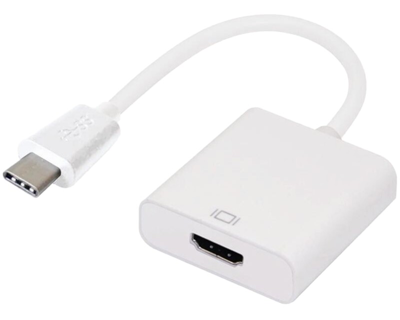 E-GREEN - Adapter USB 3.1 tip C (M) - HDMI (F) sivi