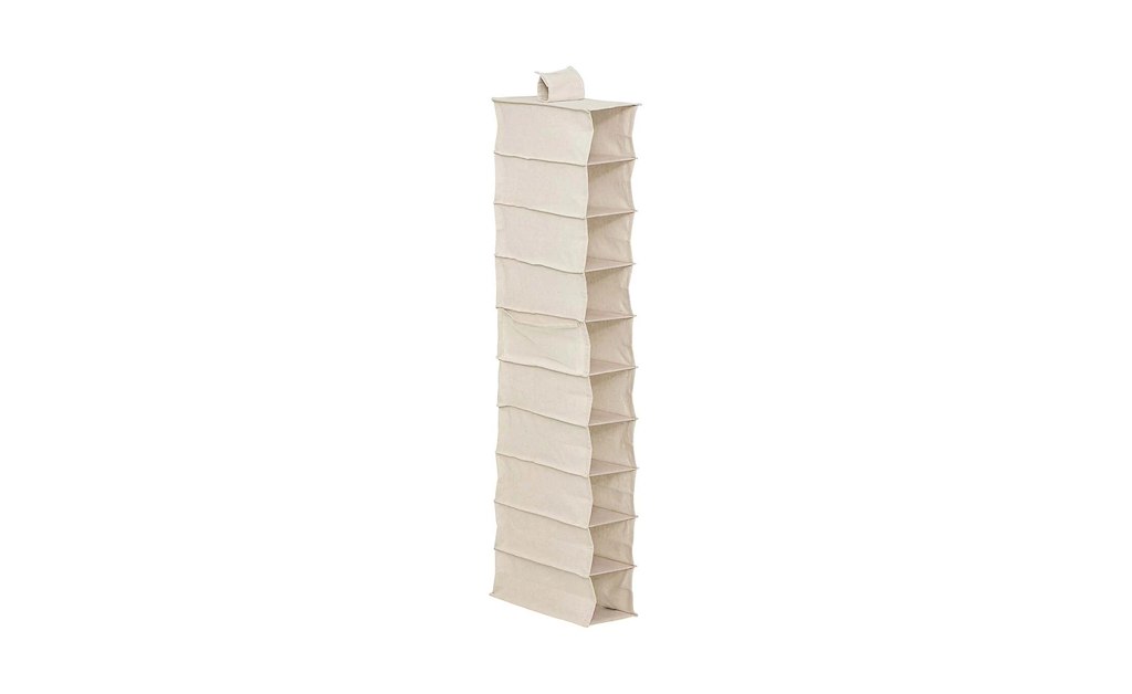 Viseći organizator za odlaganje obuće sa 10 pregrada Vanilla 15,5x29,5x128cm bež