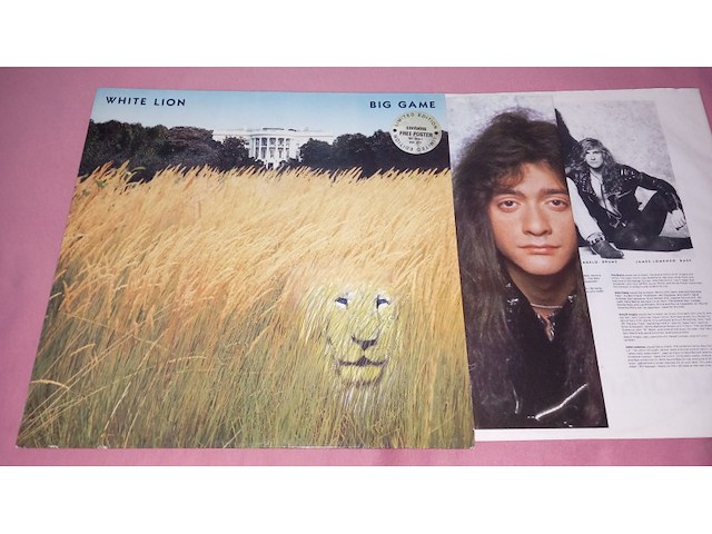 White Lion - Big Game (LP, EU) + poster