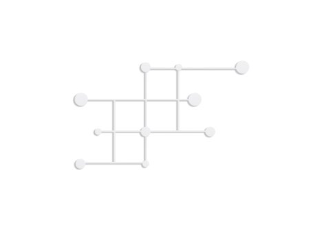 WALLXPERT Metalna zidna kuka bele boje Fatara B