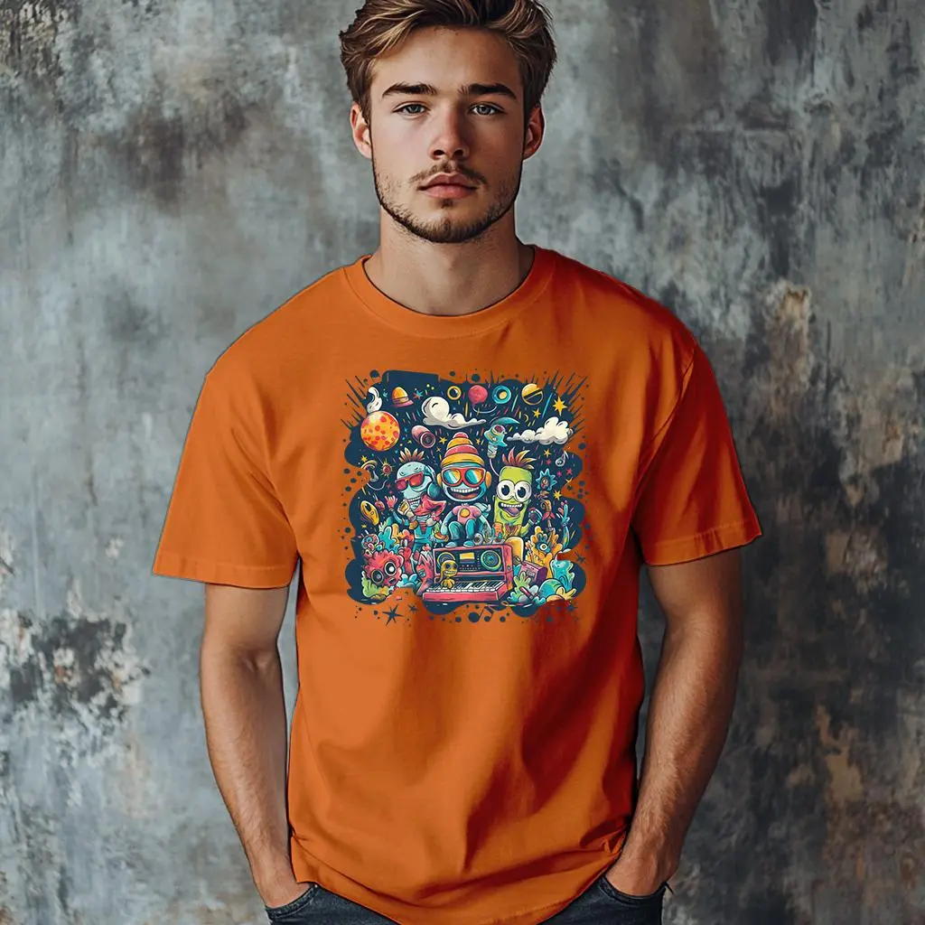 Camiseta Majica sa štampanim printom Cam 781, Muška, Narandžasta