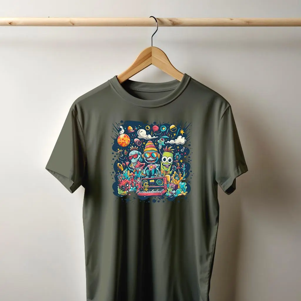Camiseta Majica sa štampanim printom Cam 781, Muška, Maslina
