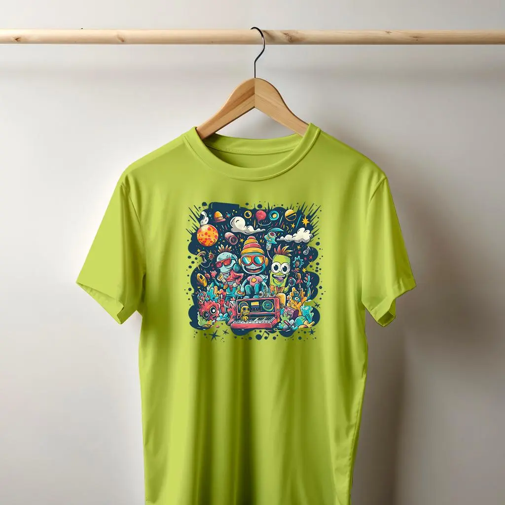Camiseta Majica sa štampanim printom Cam 781, Muška, Limeta