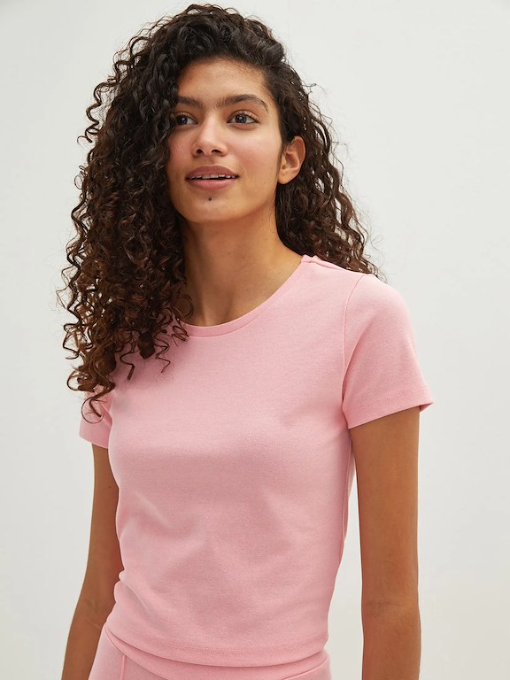 LC Waikiki Ženska majica S1KY36Z8-QY6, Roze