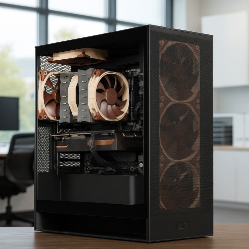 VIP AMD gaming računar NOCTUA X3D sa Ryzen 7 9800X3D, RTX 5080 16GB, 32GB DDR5 i 2TB SSD-om – idealan za najzahtevnije profesionalce i gejmere