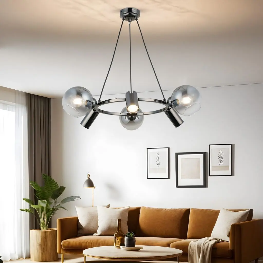 Opviq Luster Zerde-87-06, Ø14, 12cm, IP20 Srebrne boje