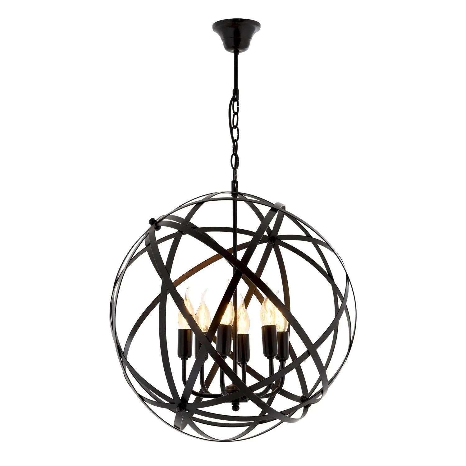 Opviq Luster AV-4183-6BSY, 90cm, 50 cm, 6xE14, 40W, Crni
