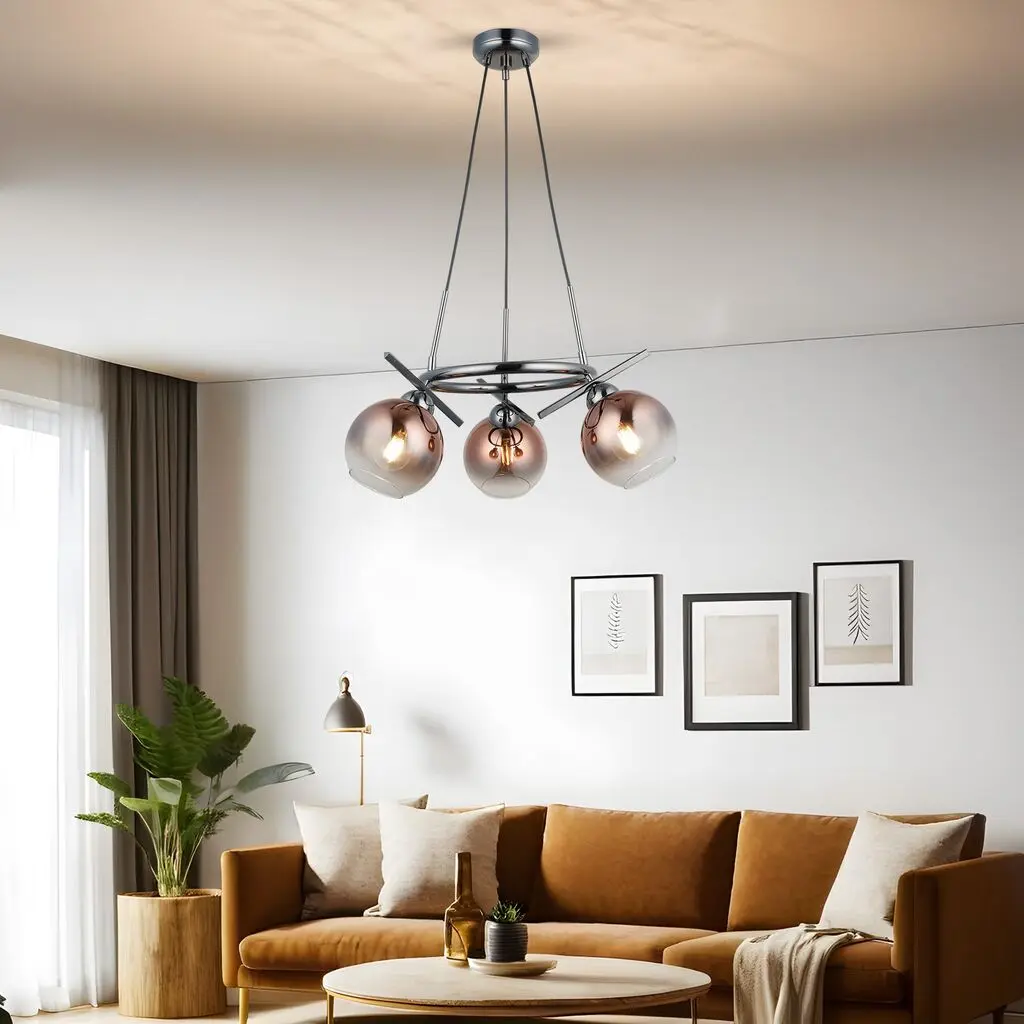 Opviq Luster Bena-87-03, Ø15, 12,5cm, IP20 Bakarno-srebrne boje