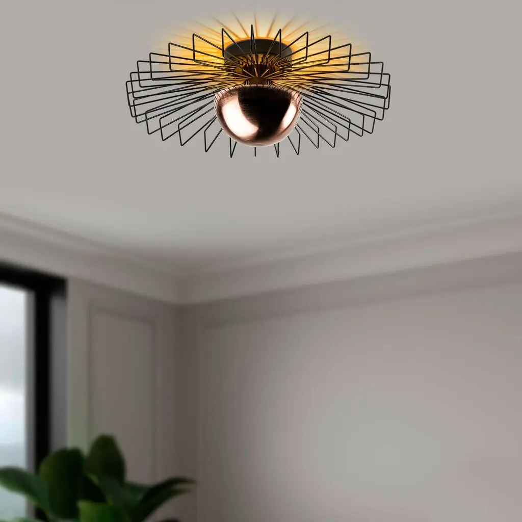 Opviq Luster Kaya-15225, 60x60x24, IP20, Bakarno-crni