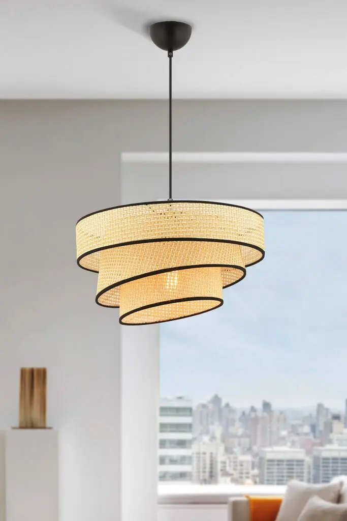 Opviq Luster Couper Hazeran, 40x40cm, Krem-crni