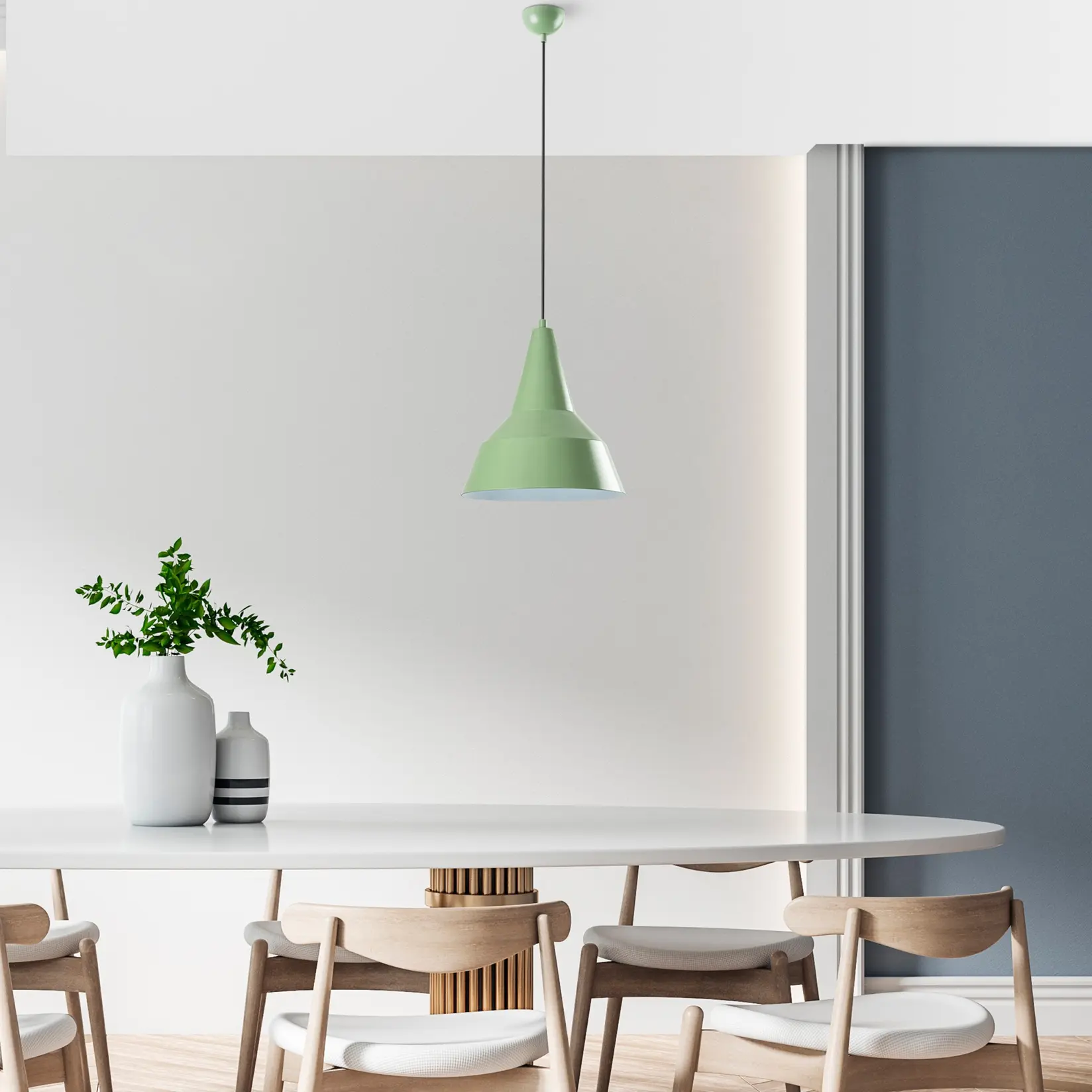 Opviq Luster Saglam 3728, 42-131cm, Ø30 cm, E27, Zeleni
