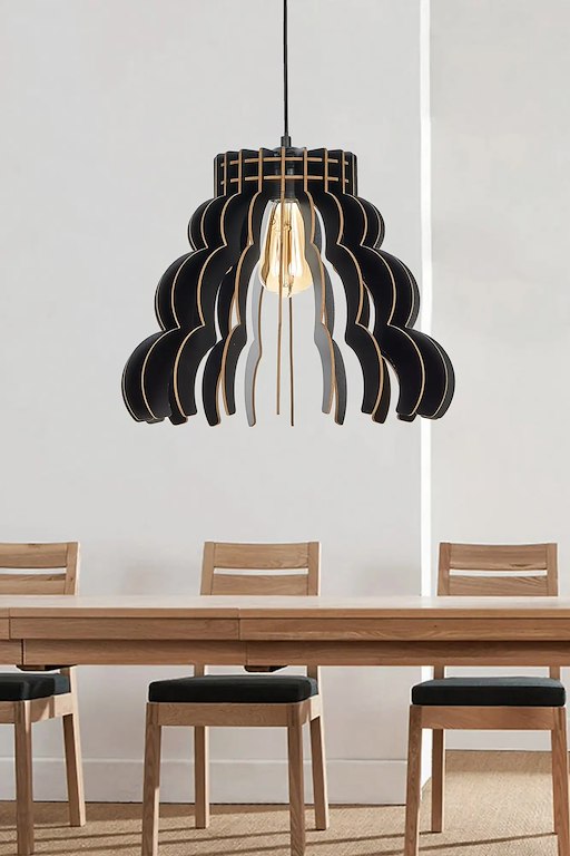 Opviq Luster Cloudy, 70cm, E27, Crni