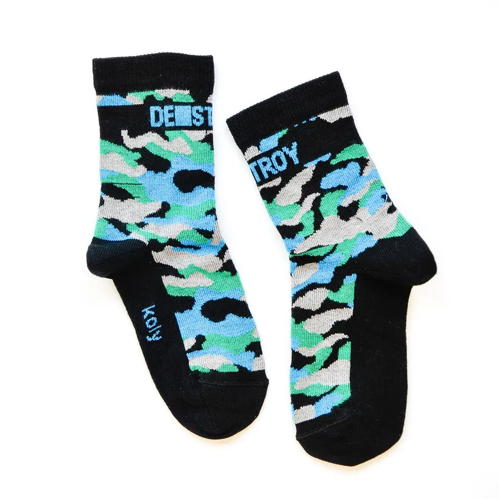 KOLY SOCKS Čarape Destroy maskirne