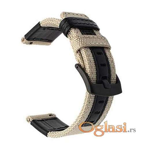 Platnena bez narukvica se delovima koze 22mm Samsung,Huawei watch