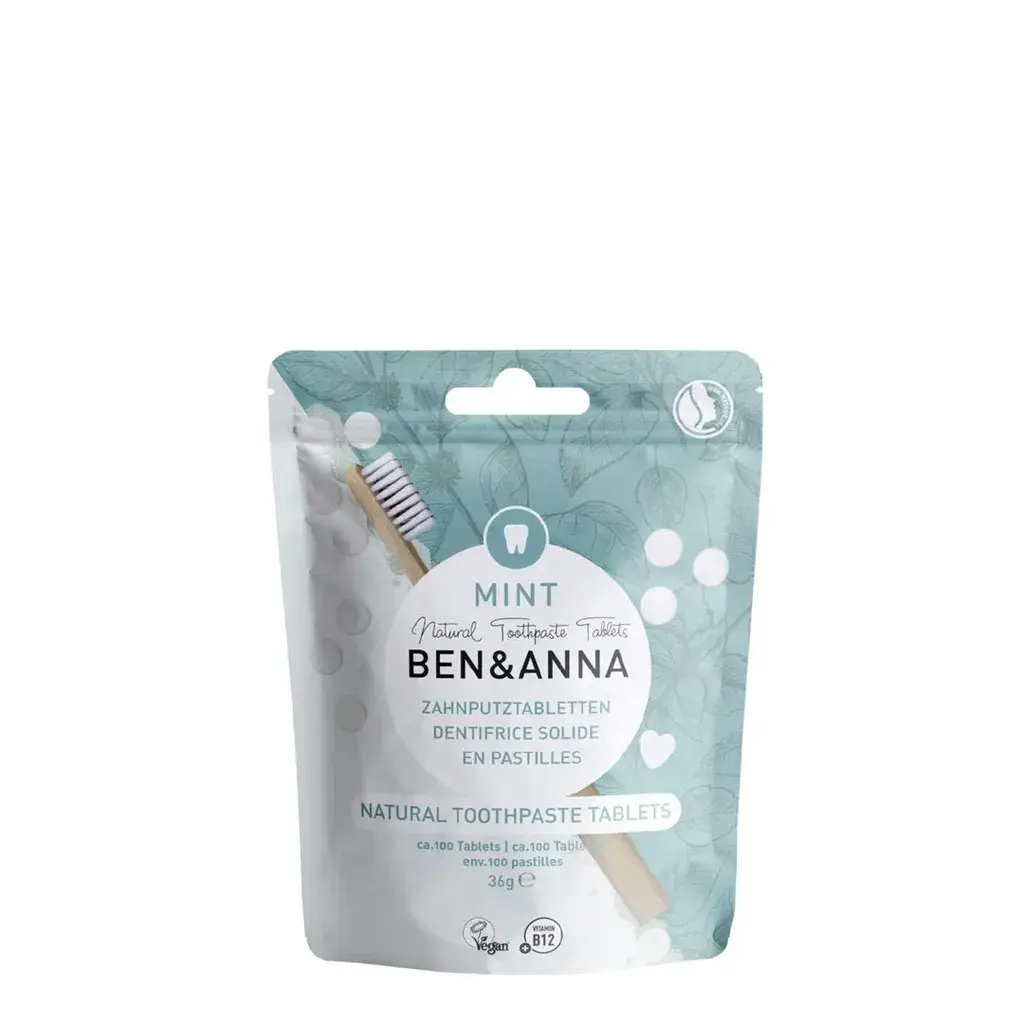 Ben & Anna Prirodna pasta za zube u tabletama, Fluorid, 100 kom
