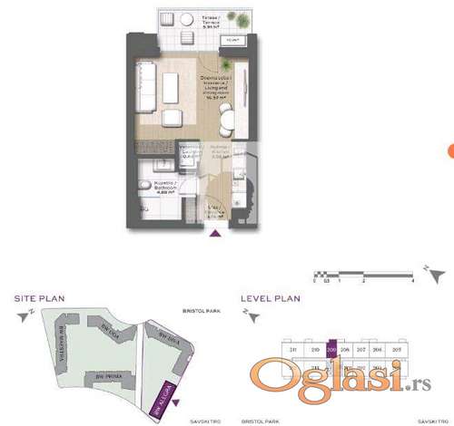 BW Alegra garsonjera 34,92m2 -Studio- lux ID#1337