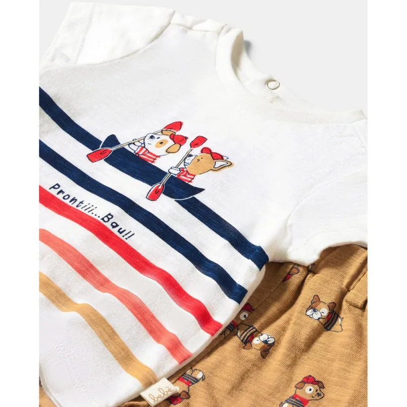 BLUKIDS SET MAJICA DUG RUKAV I HELANKE BRIGHT WHITE