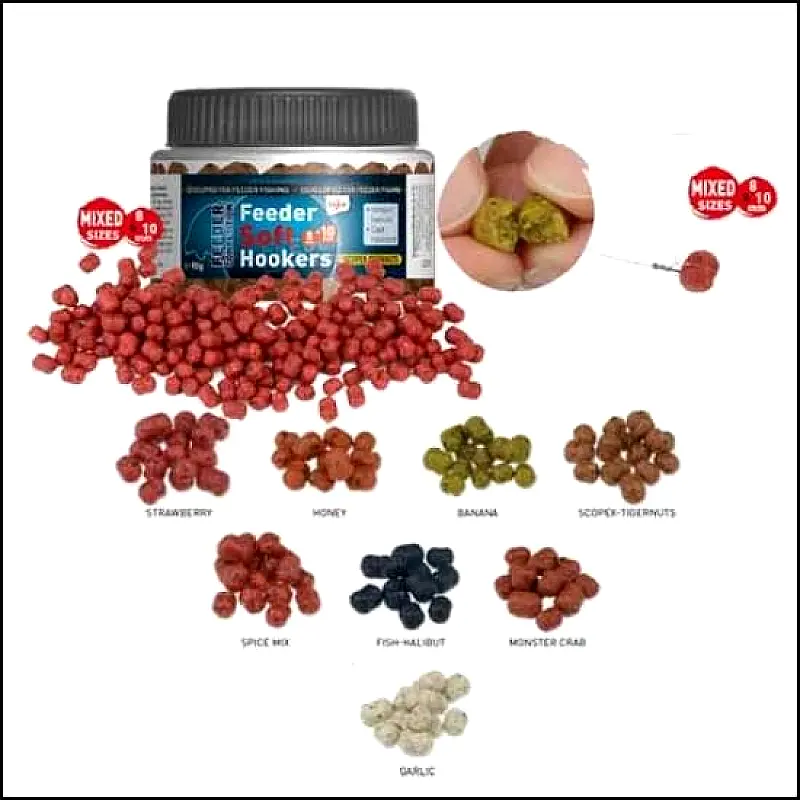 Carp Zoom FEEDER SOFT HOOKERS STRAWBERY (CZ0904)