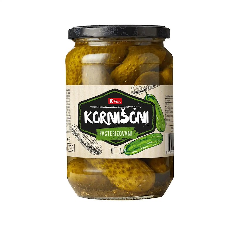 K Plus Kornišoni, 670g