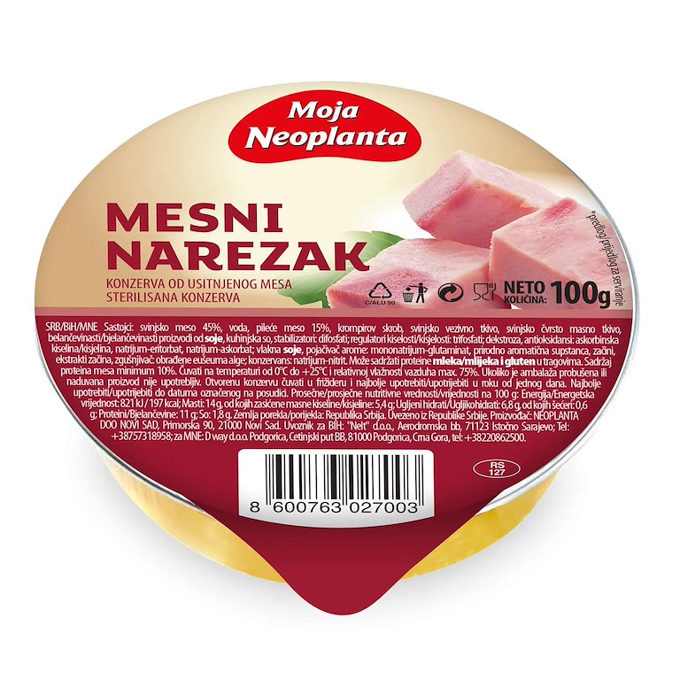 Neoplanta Mesni narezak, 100g