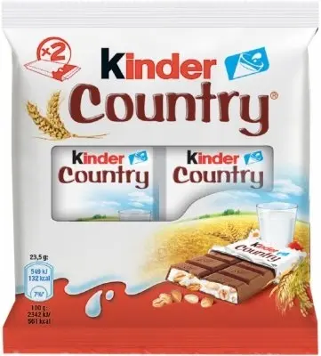 Kinder Country Mlečna čokolada sa hrskavim žitaricama, 2x23.5g
