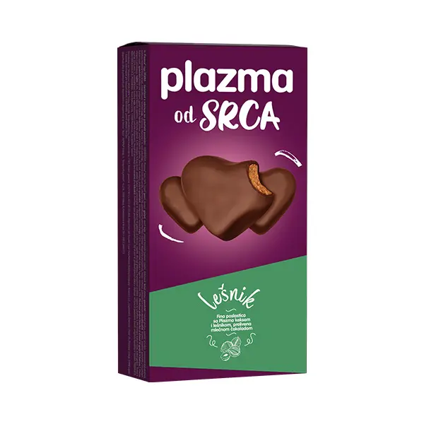 Plazma od Srca, Lešnik i mlečna čokolada, 100g