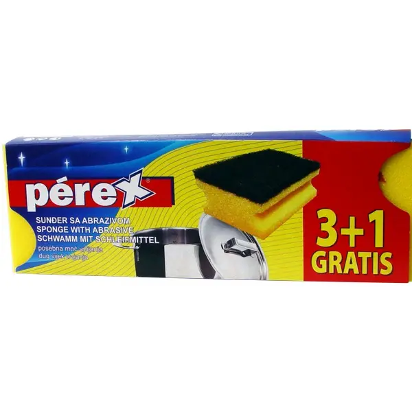 PEREX Sunđer sa abrazivom, 3+1 komada