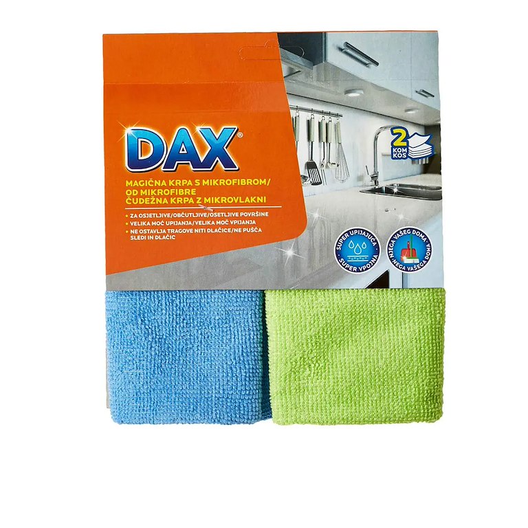 Dax Magična krpa sa mikrofiberom, 2 komada, Šarene