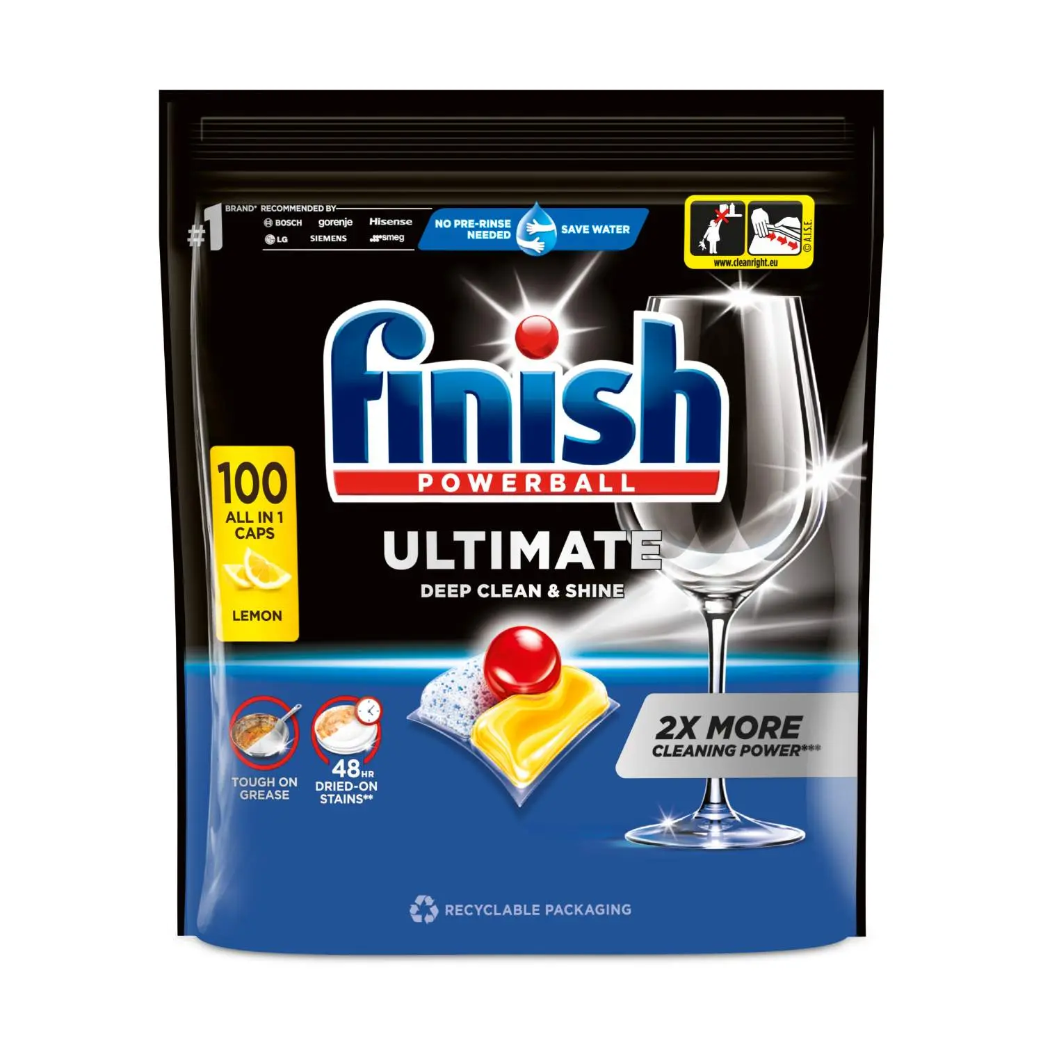 Finish Tablete za mašinu za sudove Quantum, Limun, 100 koamda